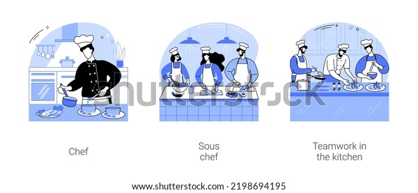 Restaurant Kitchen Work Isolated Cartoon Vector Stock Vector (Royalty ...