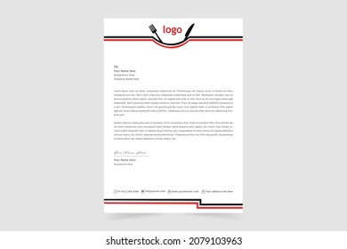 Restaurant Letterhead Design Creative Clean Business Stock Vector ...