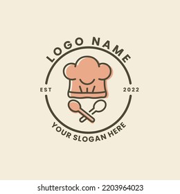 Restaurant Logo Chef Hat Spoon Stock Vector (Royalty Free) 2203964023 ...
