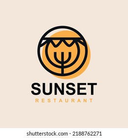 Restaurant Logo Design Orange Sun Image Stock Vector (Royalty Free ...