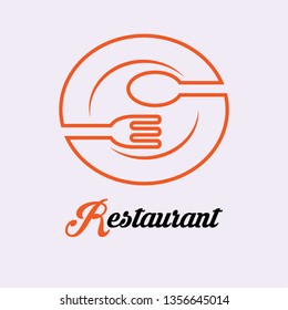 Restaurant Logo Orange Restaurant Stock Vector (Royalty Free ...