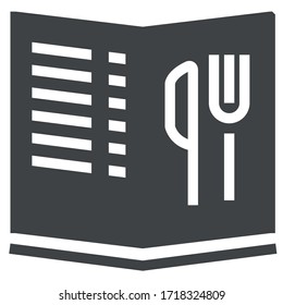 Restaurant Menu Black Icon On White Stock Vector (Royalty Free ...