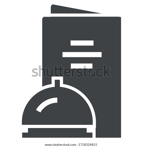 Restaurant Menu Black Icon On White Stock Vector (Royalty Free ...