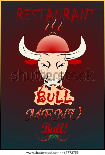 Restaurant Menu Bull Vector Stock Vector (Royalty Free) 467772755 ...