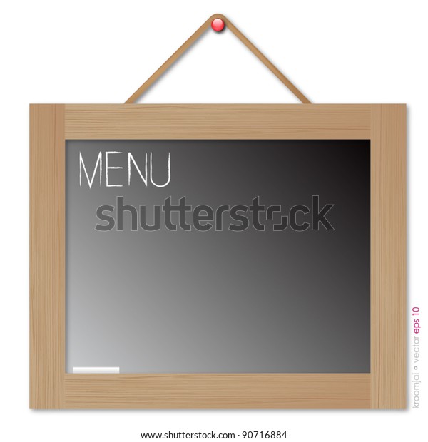 Restaurant Menu Bulletin Board Chalk Vector Stock Vector (Royalty Free ...