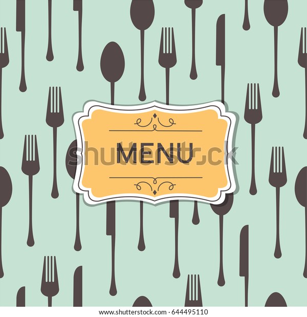 Restaurant Menu Cover Design Elegant Retro Stock Vector (Royalty Free ...