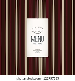 Restaurant Menu Square Card Design Template Stock Vector (Royalty Free ...