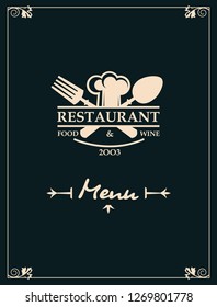 Restaurant Menu Design Chef Crossed Spoon Stock Vector (Royalty Free ...