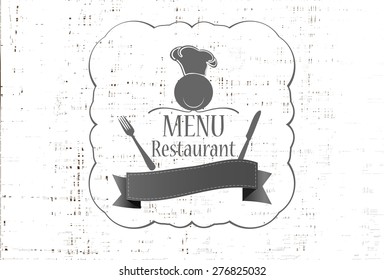 Restaurant Menu Design On Grunge Background Stock Vector (Royalty Free ...