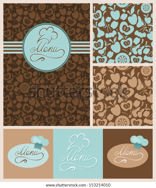 Restaurant Menu Design Seamless Food Background Stock Vector (Royalty ...