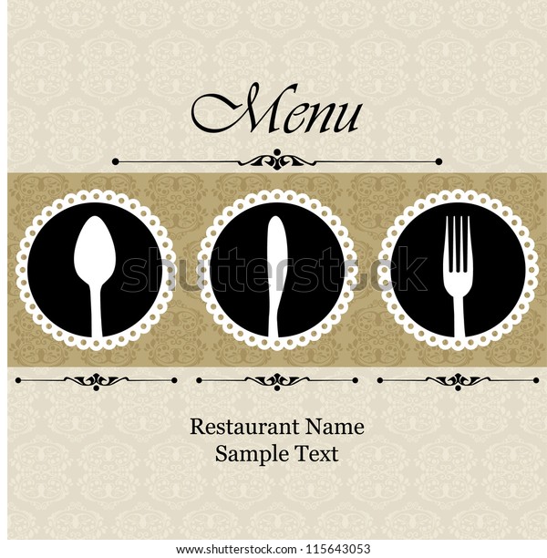 Restaurant Menu Design Menu Design Spoon Stock Vector (Royalty Free ...