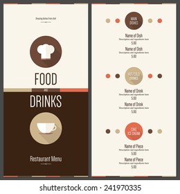Vector Cartoon Coffee House Menu Template Stock Vector (Royalty Free ...
