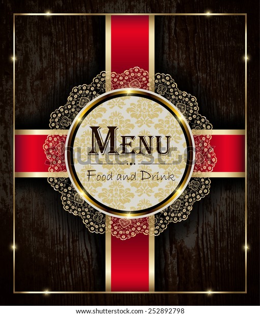Restaurant Menu Design Wood Texture Stock Vector (Royalty Free ...
