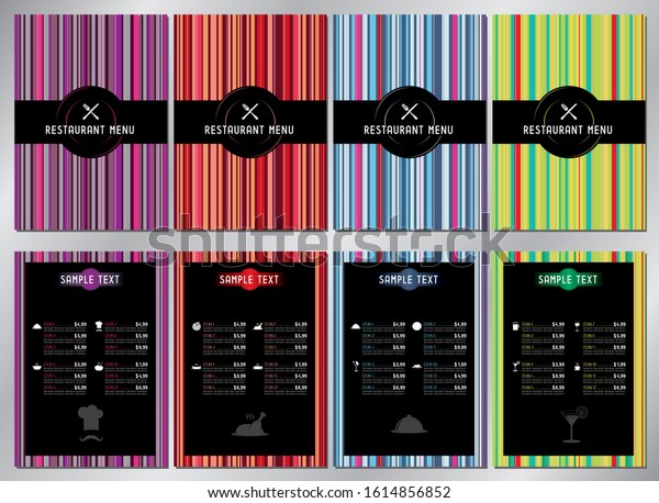Restaurant Menu Template A4 Format 210x297: เวกเตอร์สต็อก (ปลอดค่า ...