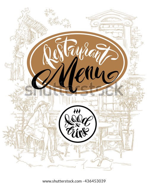 Restaurant Menu Title Isolated On White Stock Vector (Royalty Free ...