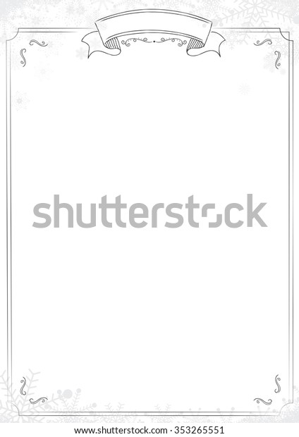 Restaurant Menu White Background Classic Border Stock Vector (Royalty ...