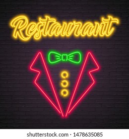 Restaurant Neon Light Glowing Vector Illustration Stock Vector (Royalty ...