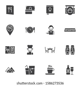 Restaurant Service Vector Icons Set Modern Stock Vector (Royalty Free ...