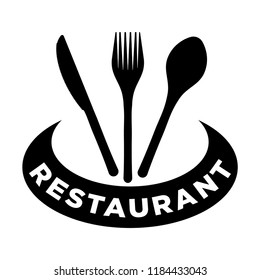 Restaurant Sign Spoon Fork Knife Stock Vector (Royalty Free) 1184433043 ...