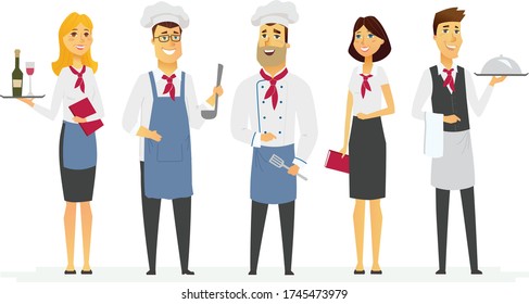 Restaurant Staff Modern Vector Design Stock Vector (Royalty Free ...