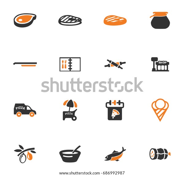 Restaurant Vector Icons User Interface Design Stock Vector (Royalty ...