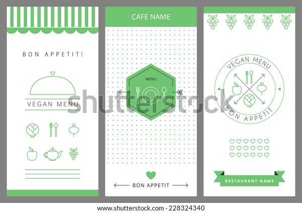 Restaurant Vegetarian Menu Card Design Template Stock Vector (Royalty ...