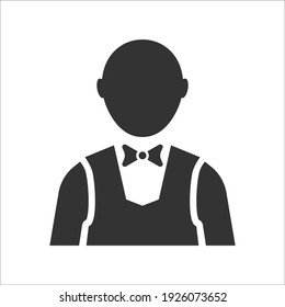 Icono del mesero del restaurante, gráficos: vector de stock (libre de ...