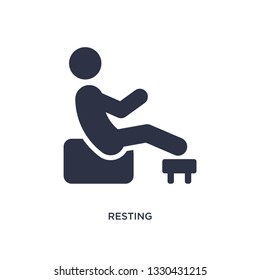 Resting Icon Simple Element Illustration Activity Stock Vector (Royalty ...
