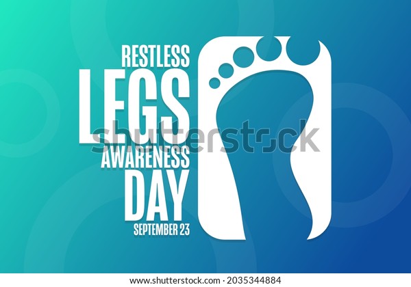Restless Legs Awareness Day September 23 Stock Vector (Royalty Free ...