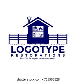 Restorations Logo Design Stock Vector (Royalty Free) 765586828 ...