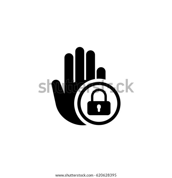 Restricted Area Icon Flat Design Isolated Stock Vector (Royalty Free ...