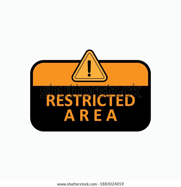 Restricted Area Prohibition Symbolsymbol Vector Stock Vector (Royalty ...