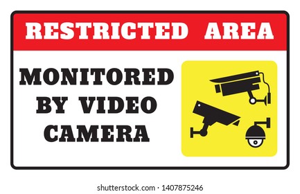Warning Security Camera Use Symbol Icon Stock Vector (Royalty Free ...