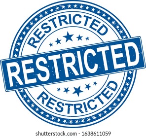 Restricted Stamp On White Background Sign Stock Vector (Royalty Free ...