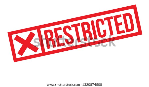 Restricted Stamp On White Background Sign Stock Vector (Royalty Free ...