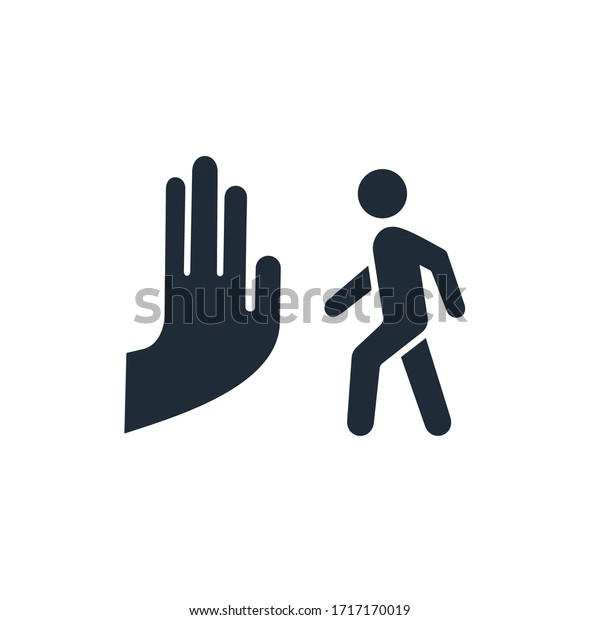 Restriction Obstruction Vector Icon Isolated On Stock Vector (Royalty ...