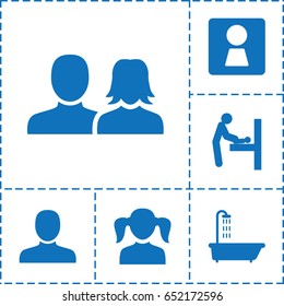 Restroom Icon Set 6 Restroom Filled Stock Vector (Royalty Free ...