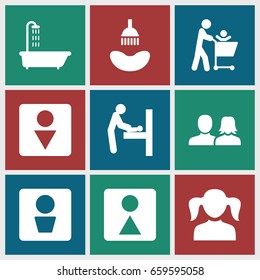 Restroom Icons Set Set 9 Restroom Stock Vector (Royalty Free) 659595058 ...