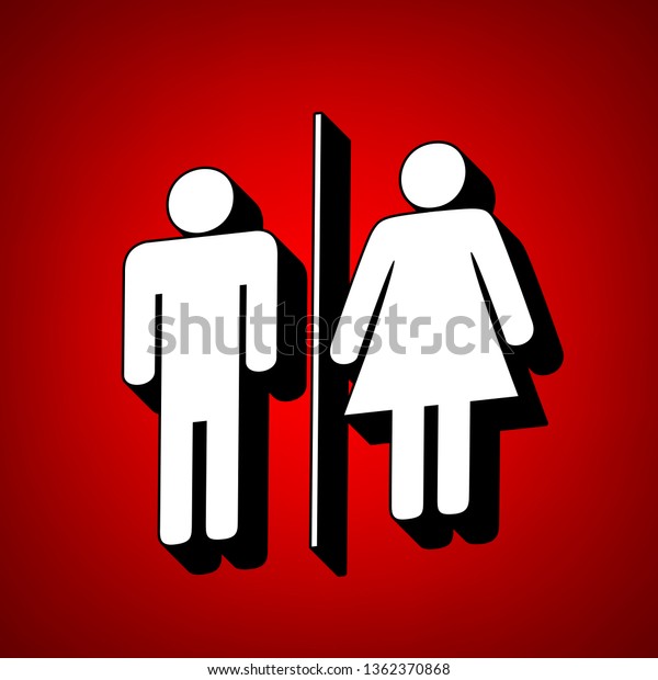 Restroom Sign Illustration Vector Perspective View Stock Vector ...