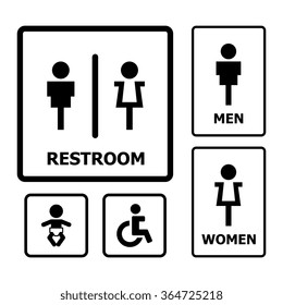Circle Toilet Sign Vector Stock Vector (Royalty Free) 402693184