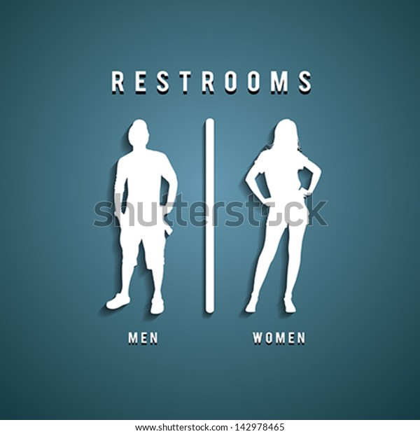 Restroom Signs Vector Illustration Stock Vector (Royalty Free) 142978465
