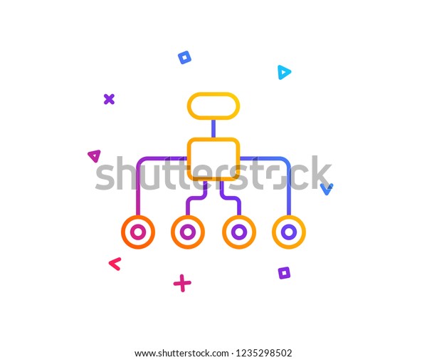 Restructuring Line Icon Business Architecture Sign Stock Vector ...