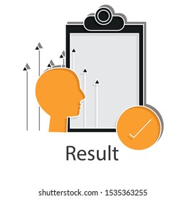 Result Icon Concept On White Background Stock Vector (Royalty Free ...