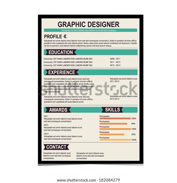 Resume Template Cv Creative Background Vector Stock Vector (Royalty ...
