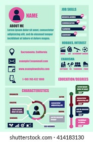 Resume Template Poster Introduce Stock Vector (Royalty Free) 414183130 ...