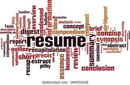 Resume Word Cloud Concept Collage Made: เวกเตอร์สต็อก (ปลอดค่าลิขสิทธิ์ ...