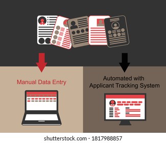 Resumes Transform Ats Applicant Tracking System Stock Vector (Royalty ...