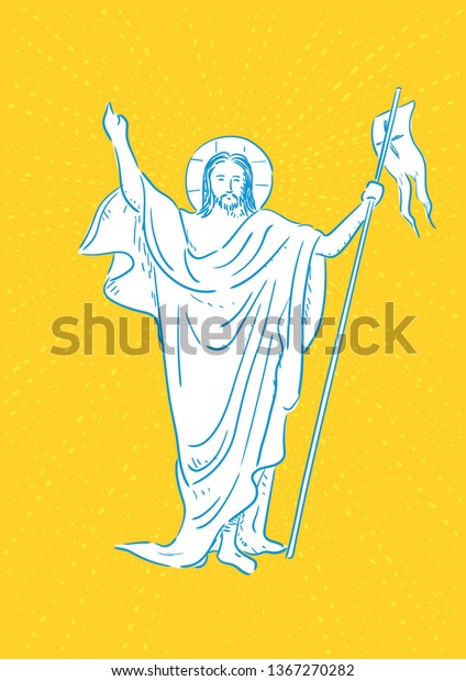 Resurrection Jesus Christ Stock Vector (Royalty Free) 1367270282 ...