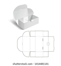 Retail Box Blueprint Template 3d Illustration: vetor stock (livre de ...