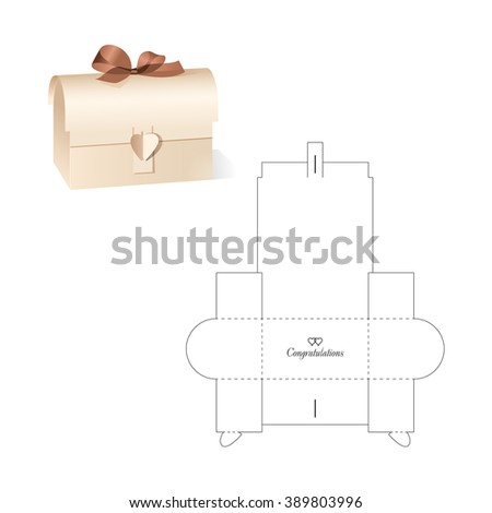 Retail Box Blueprint Template Vector de stock (libre de regalías ...